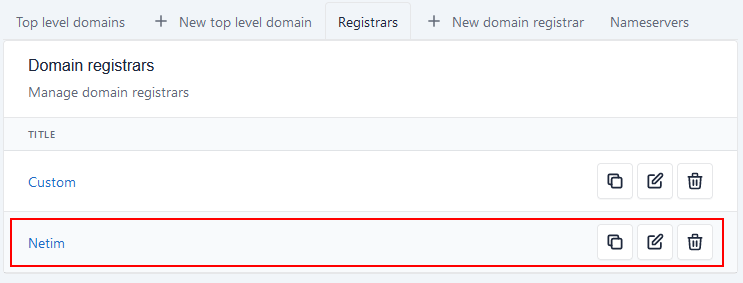 Setup Registrar Module In Fossbilling Netim Support