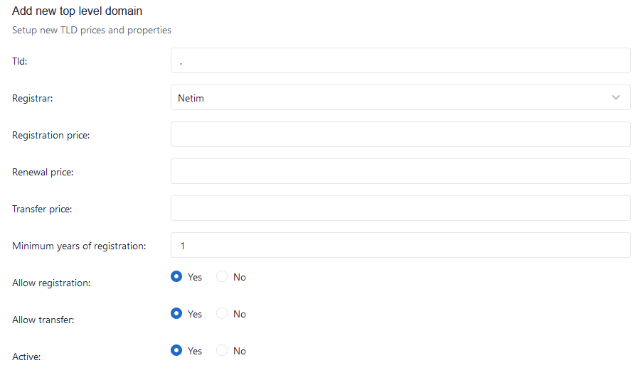 Extensions Management In Fossbilling Netim Support