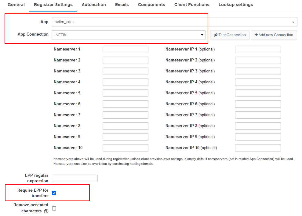 Extensions Management In Hostbill Netim Support